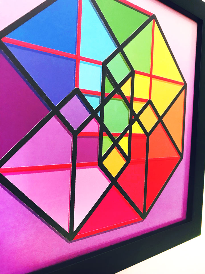 Framed Infinite Dimension Art Piece