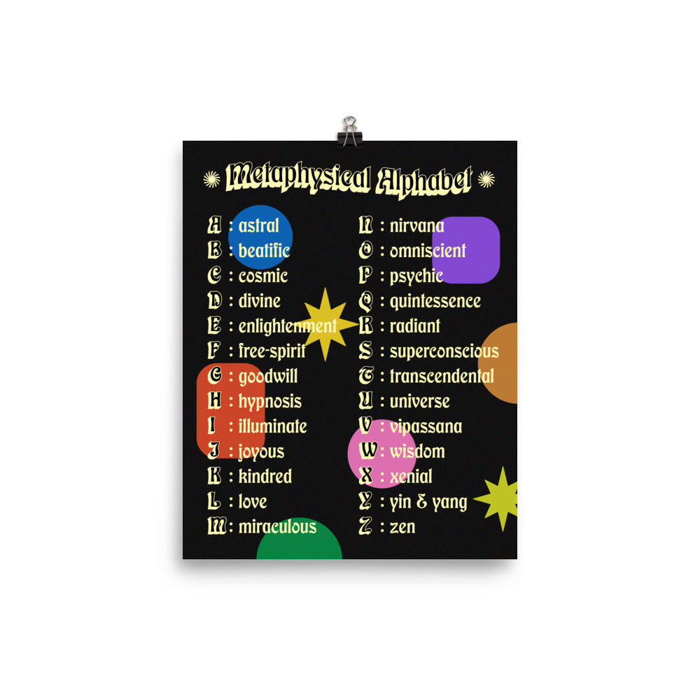 Metaphysical Alphabet Poster